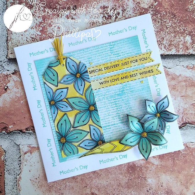 Julie Hickey Designs - Stitched Banner & Sentiments Stamp Set | Jcraft